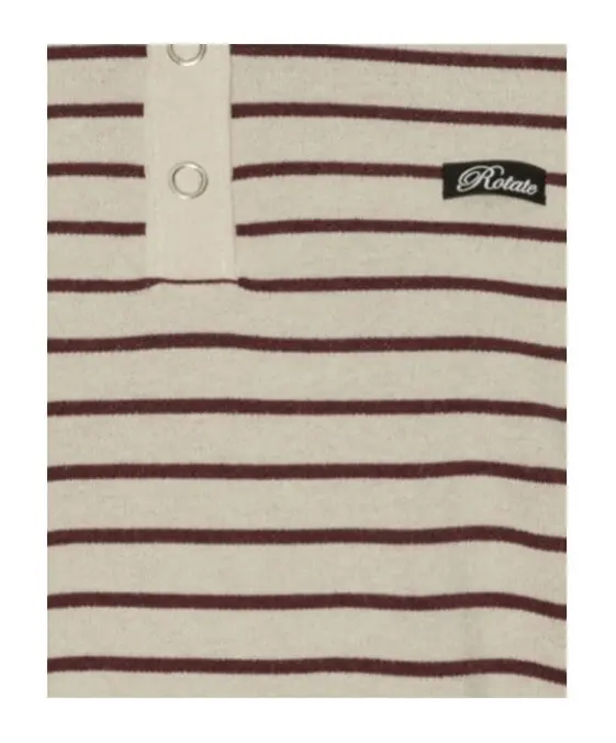 ROTATE BY BIRGER CHRISTENSEN Striped Polo Shirt