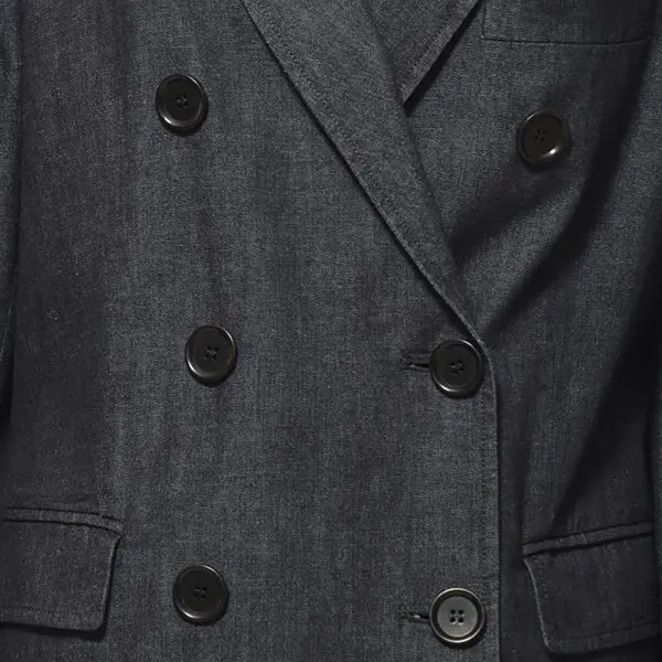Aspesi Double-breasted Long Sleeved Denim Blazer