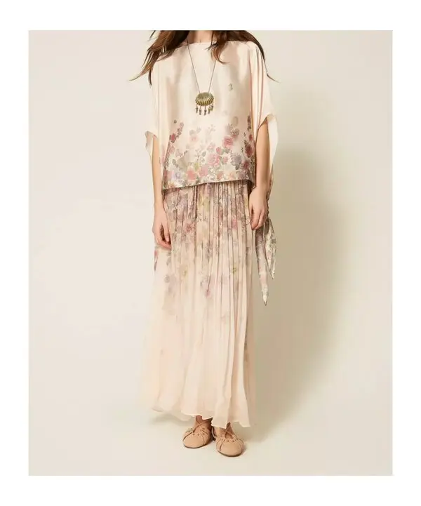 TWINSET Printed Shawl Cover-up