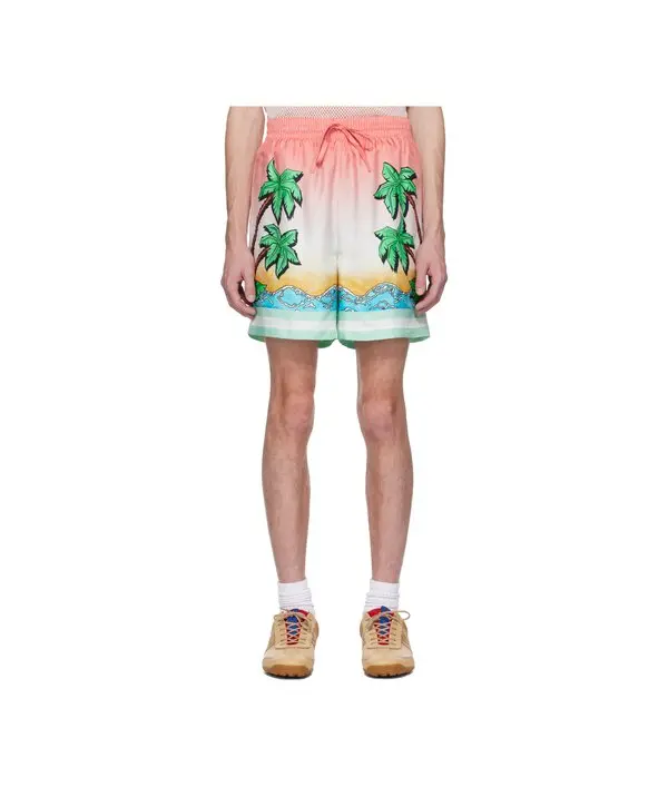 Casablanca Graphic Print Tennis Shorts