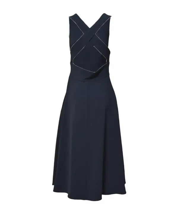 Aspesi Long Crepe Cady Dress