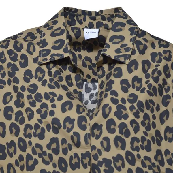 Aspesi Long Sleeve Leopard Print Shirt