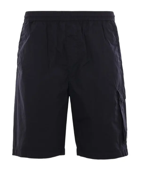 C.P. COMPANY Cargo Shorts With Elastic Waistband And Logo Patch