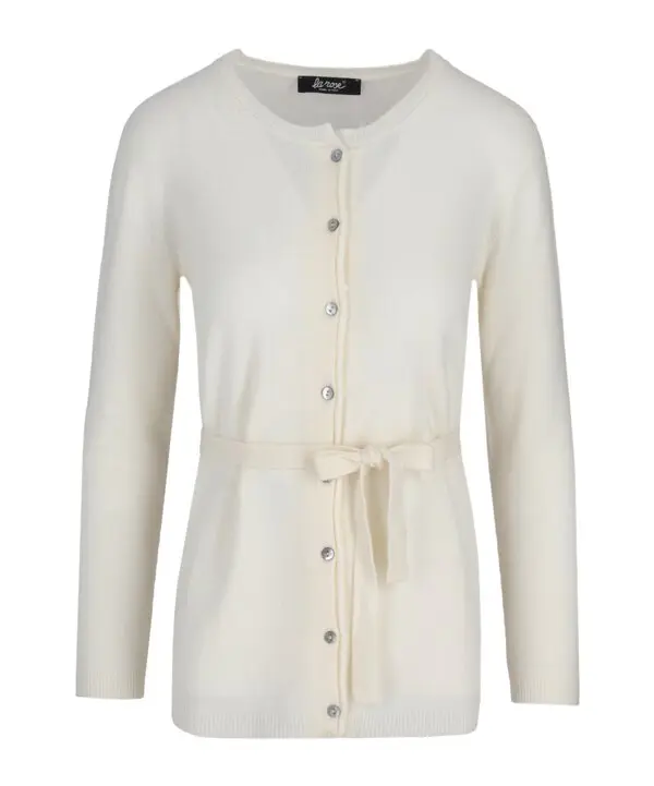 Lela Rose Long-sleeve Tie-front Cardigan
