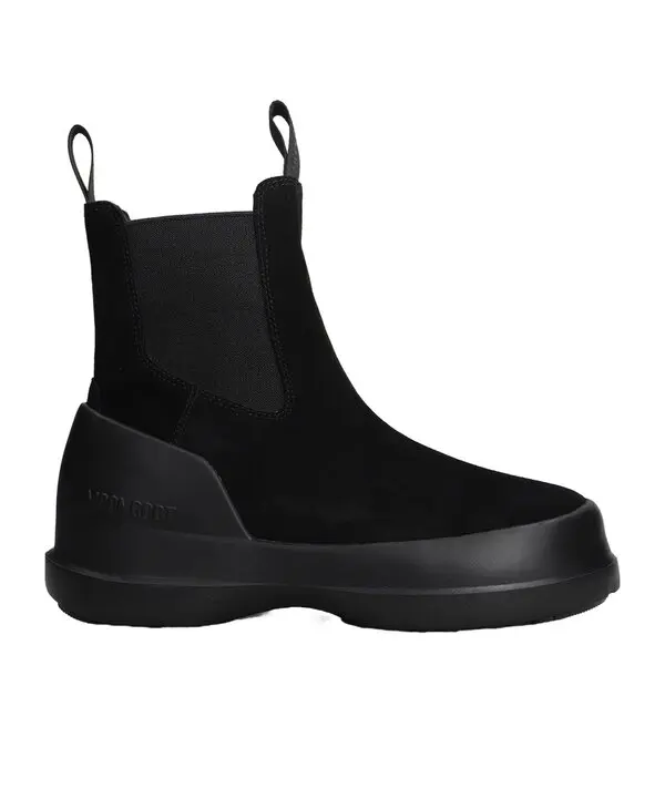 Moon Boot Luna Logo-printed Slip-on Boots - Black
