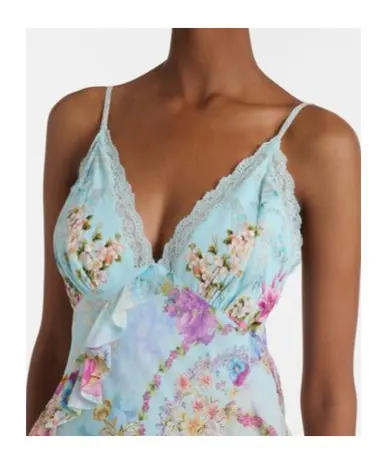 Camilla Floral Ruffled Silk Maxi Dress