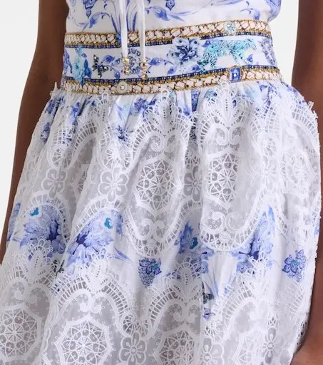 Camilla All About That Lace Linen Midi Skirt