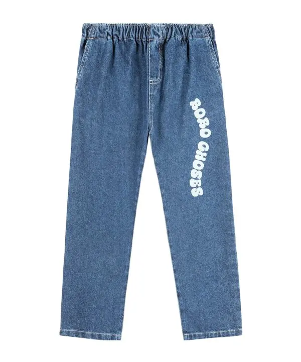 BOBO CHOSES Wavy Logo Jeans