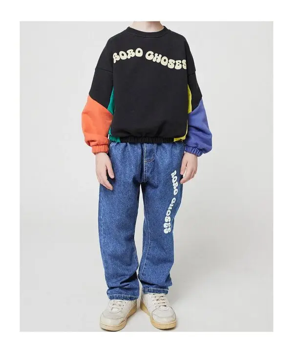 BOBO CHOSES Wavy Logo Jeans