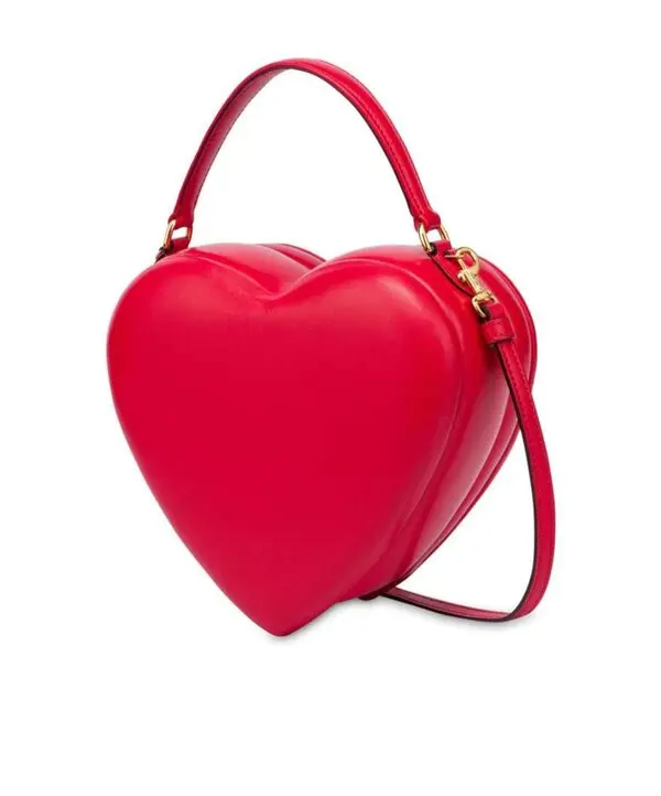 Moschino Heart-shaped Leather Tote Bag