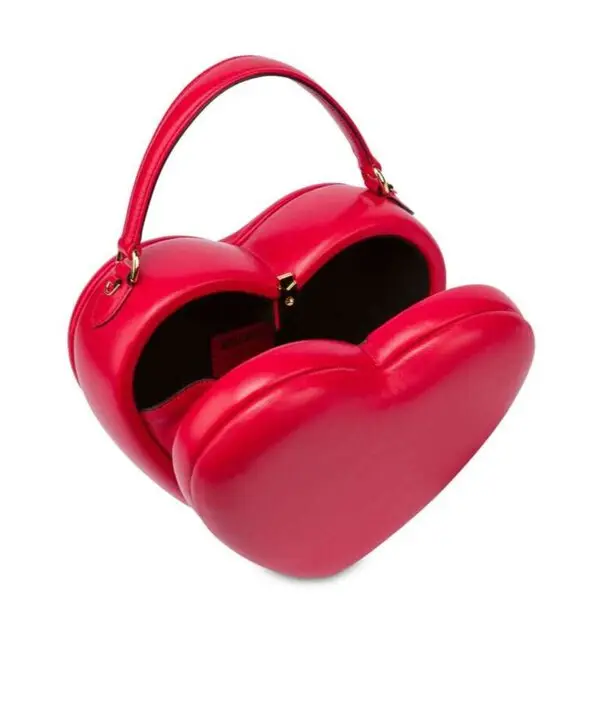 Moschino Heart-shaped Leather Tote Bag
