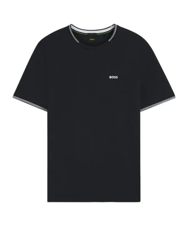 Hugo Boss Logo Trim Cotton T-shirt - Dark Blue