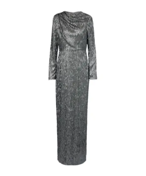 Erdem Sequined Draped Maxi Dress