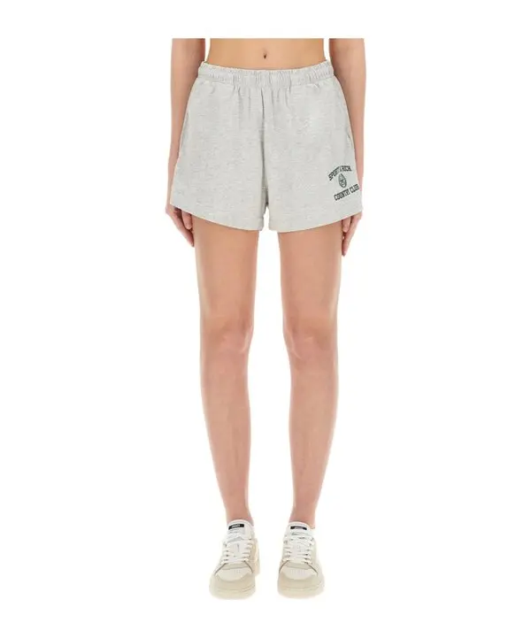 SPORTY  RICH Sporty Rich Varsity Crest Logo Printed Shorts
