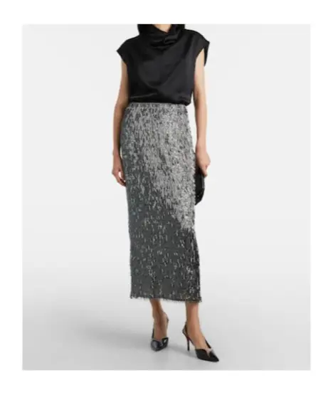Erdem Sequined High-rise Pencil Skirt