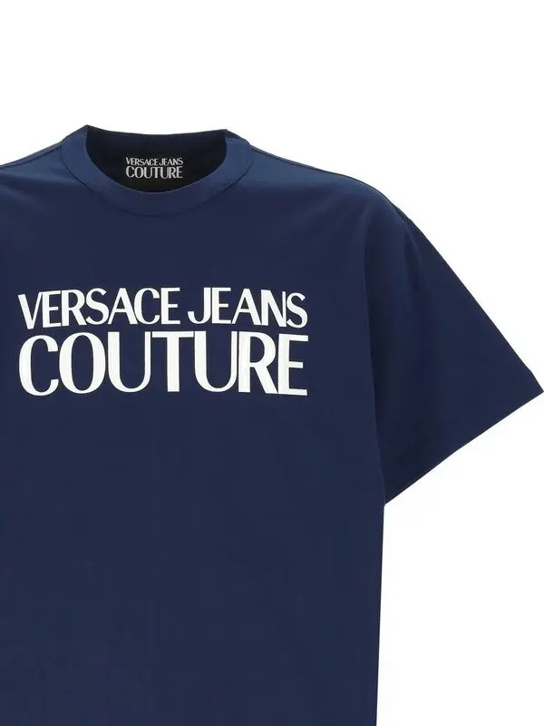 Versace Logo Printed Crewneck T-shirt