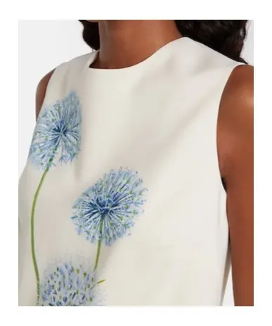 Oscar De La Renta Floral Wool-blend Minidress