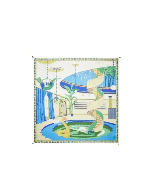 Tory Burch The Pool Silk Square Scarf - Nude