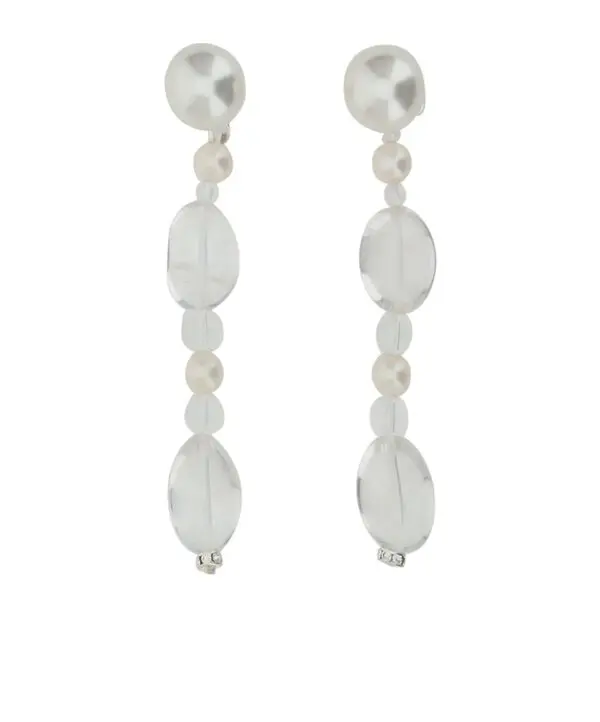 Magda Butrym Embellished Drop Earrings - White