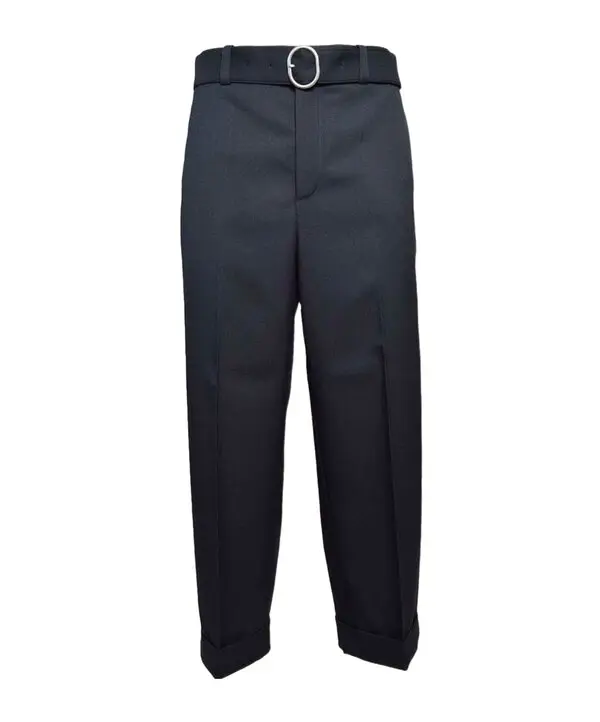 JIL SANDER Straight-leg Pleated Trousers - Black
