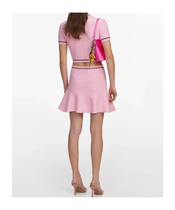 SELF-PORTRAIT Flower Knit Mini Skirt