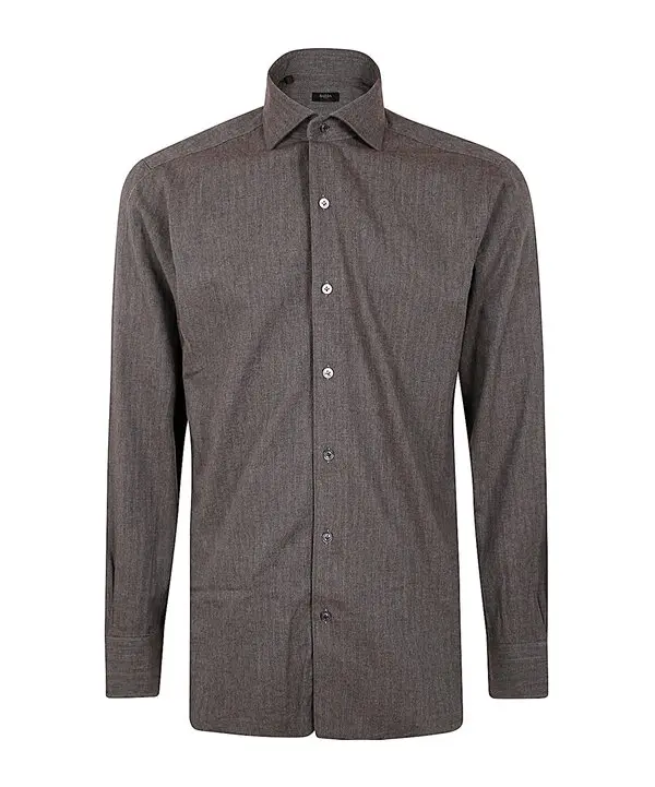 BARBA NAPOLI Long Sleeve Button-down Shirt