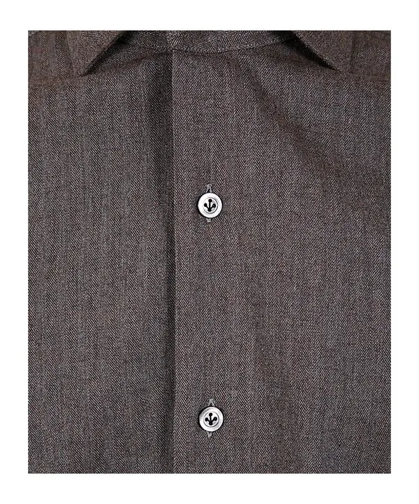 BARBA NAPOLI Long Sleeve Button-down Shirt