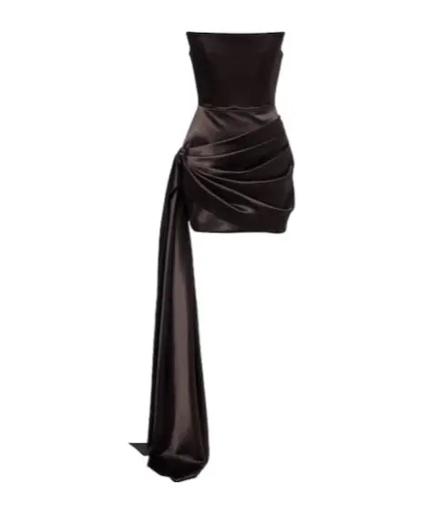 Alex Perry Draped Satin Bustier Dress
