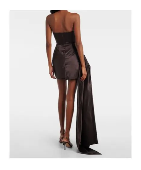 Alex Perry Draped Satin Bustier Dress