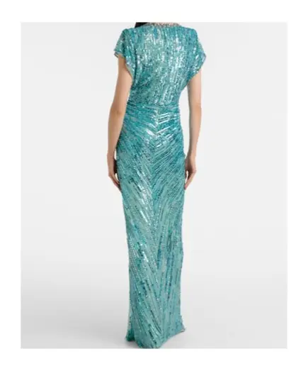 Jenny Packham Lacie Gathered Embellished Gown