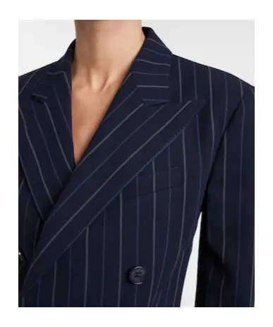Ralph Lauren Striped Double-breasted Wool Blazer Dress
