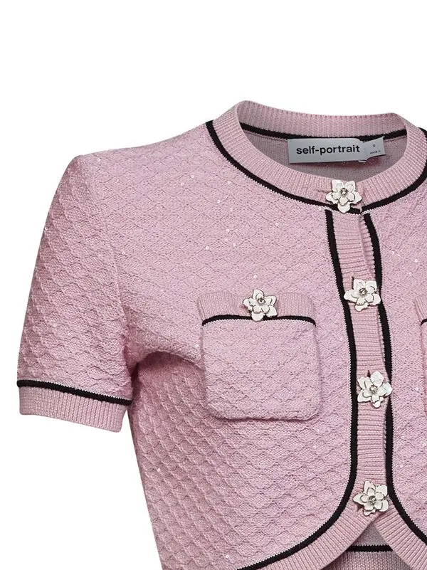 SELF-PORTRAIT Flower Knit Top