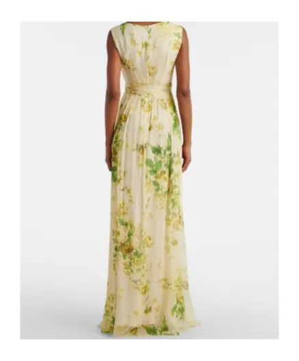 Erdem Floral Silk Creponne Gown