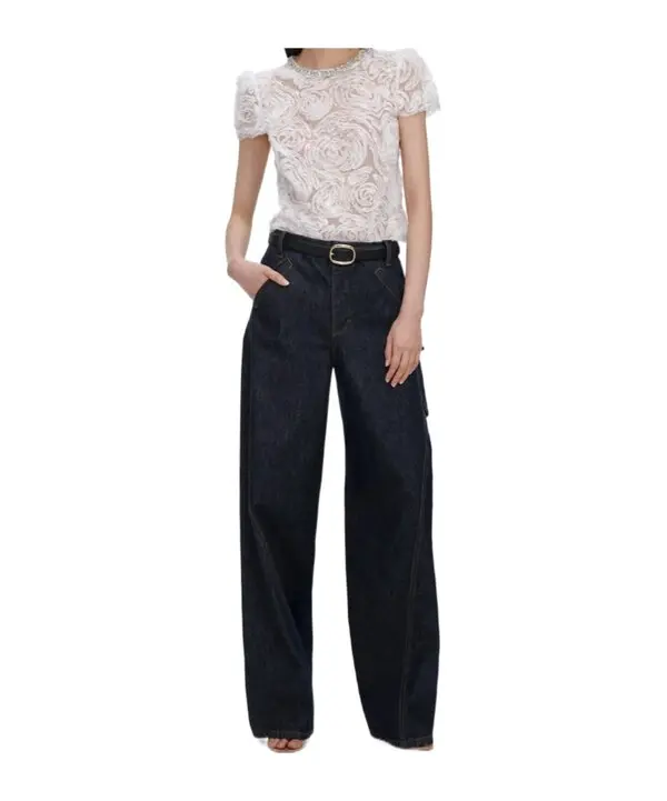 SELF-PORTRAIT Tulle Lace Top