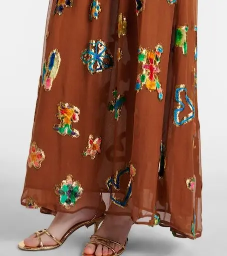 ALEMAIS Silk-blend Gown