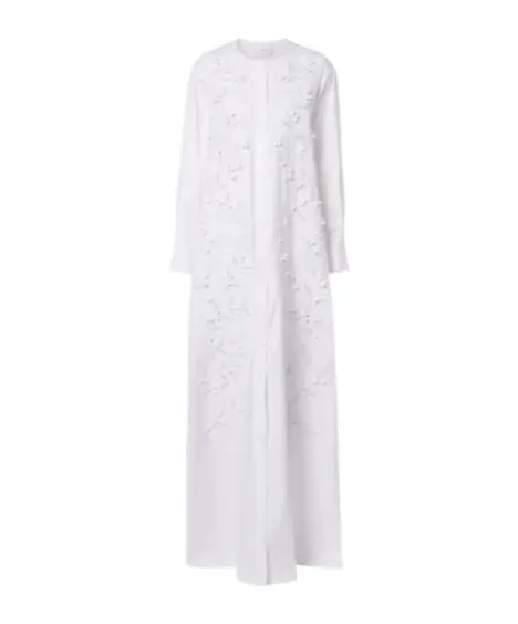 Carolina Herrera Embroidered Cotton-blend Gown - White