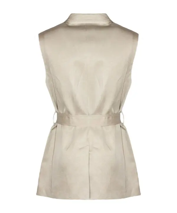 SEMICOUTURE Belted Sleeveless Jacket