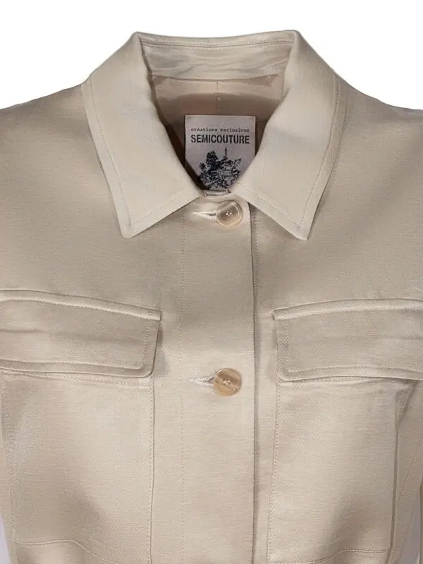 SEMICOUTURE Belted Sleeveless Jacket