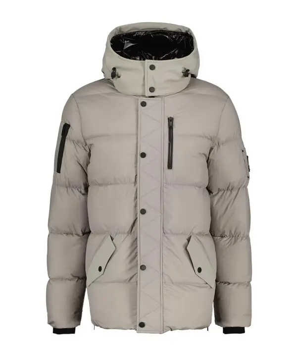 Moose Knuckles Everest 3q Hooded Padded Jacket - Grey