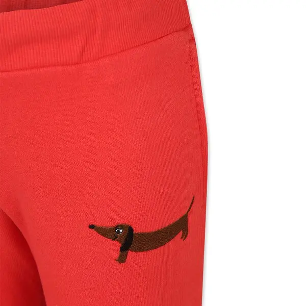 MINI RODINI Embroidered Dachshund Sweatpants