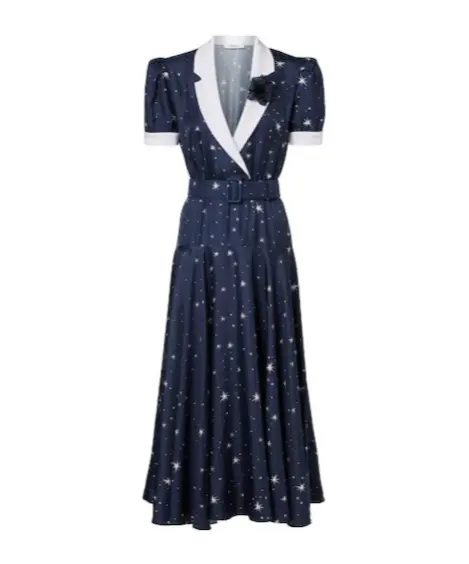 RODARTE Printed Silk Twill Midi Dress