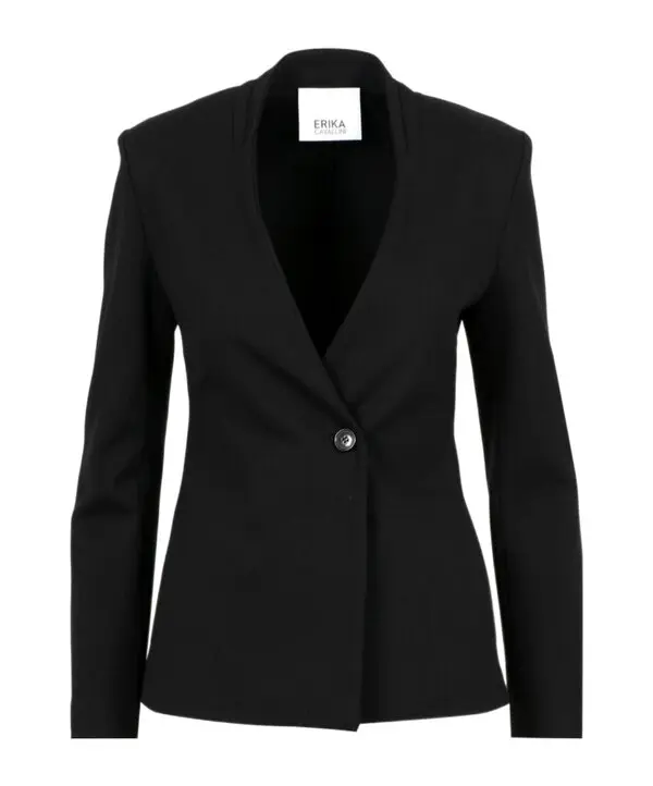 Erika Cavallini Long-sleeved Suit Coat - Black