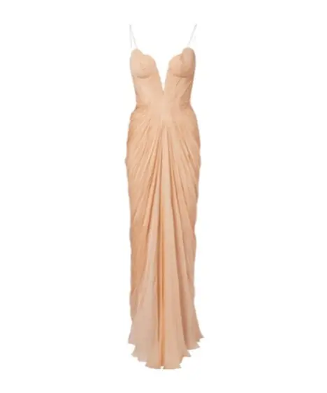 MARIA LUCIA HOHAN Cecilia Draped Silk Gown