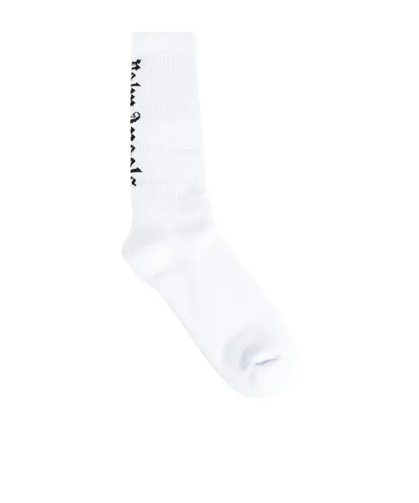 Palm Angels Logo Jacquard Ribbed Socks