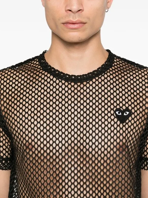 Play Comme Des Garcon Semi-sheer Short Sleeved T-shirt