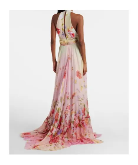 Roberto Cavalli Floral Silk Gown