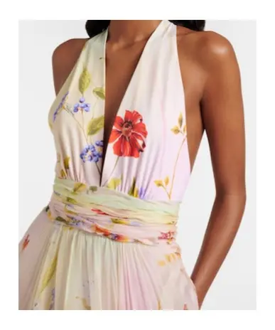 Roberto Cavalli Floral Silk Gown