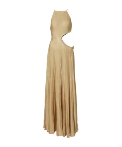 Roberto Cavalli Openwork Ribbed Knit Tulle Dress