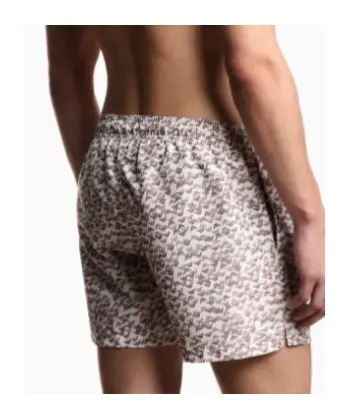 Emporio Armani Swim Shorts With All-over Logo
