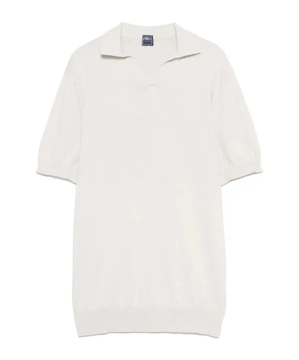Fedeli V-neck Ribbed Polo Shirt